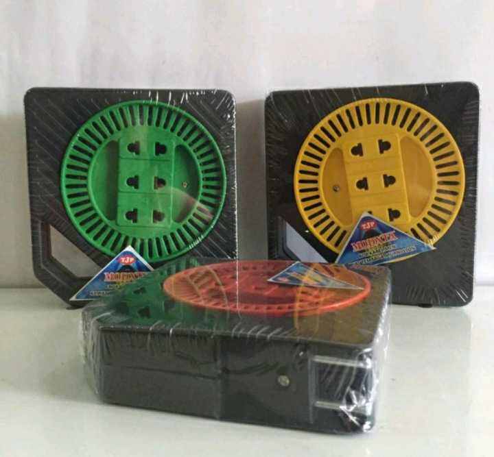 roll kabel kotak 3 lubang colokan panjang kabel 3m 220V 3A | Lazada ...