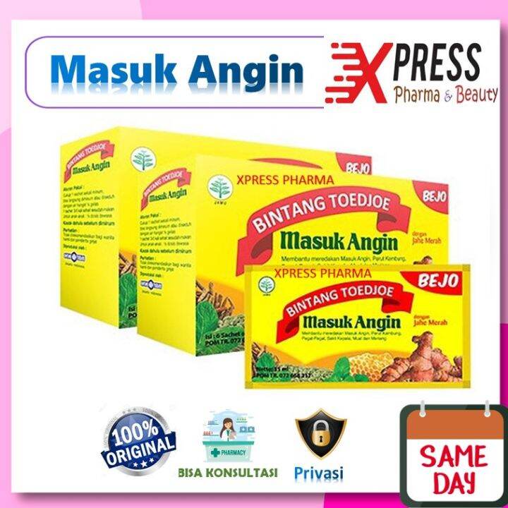 ⚡XPRESS⚡ Bejo Bintang 7 Tujuh Toedjoe Obat Tolak Masuk Angin Sachet ...