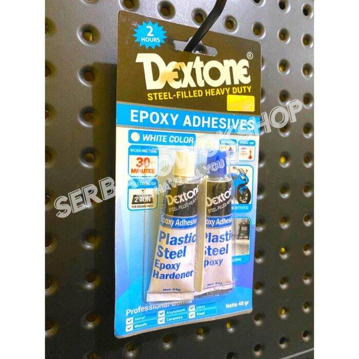 DEXTONE Lem Epoxy Adhesives 2 Jam White Color 48 Gr Lem Besi Campur ...