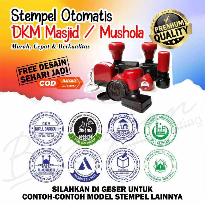 Stempel Otomatis DKM Masjid, Stempel Toko, Stempel Lunas, Stempel ...