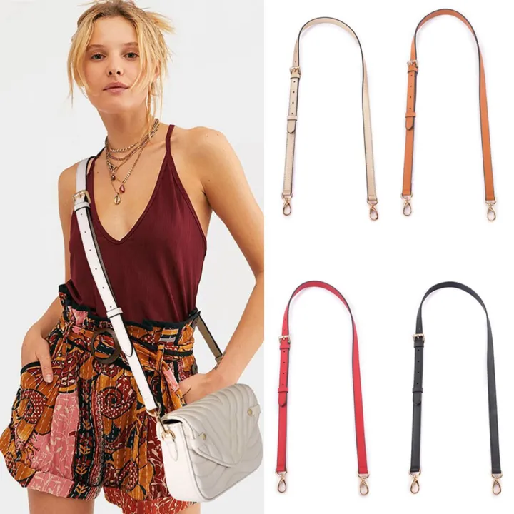 CHUAN แฟชั่นหนัง PU สามารถปรับได้อุปกรณ์เสริมกระเป๋าสะพายไหล่เข็มขัดตก ...