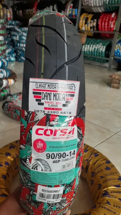 BAN CORSA TERMINATOR UKURAN 90/90 RING 14 METIC | Lazada Indonesia