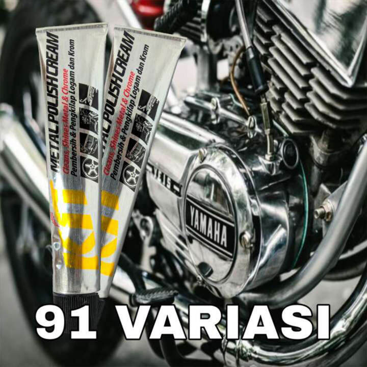 Kit Metal Polish Cream Pembersih Pengkilap Logam Kuningan Dan Krom Isi ...