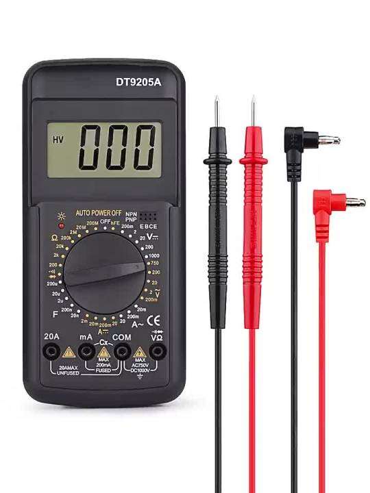 Multimeter Digital Professional 1000V 20A DT9205 Voltmeter Multim ...