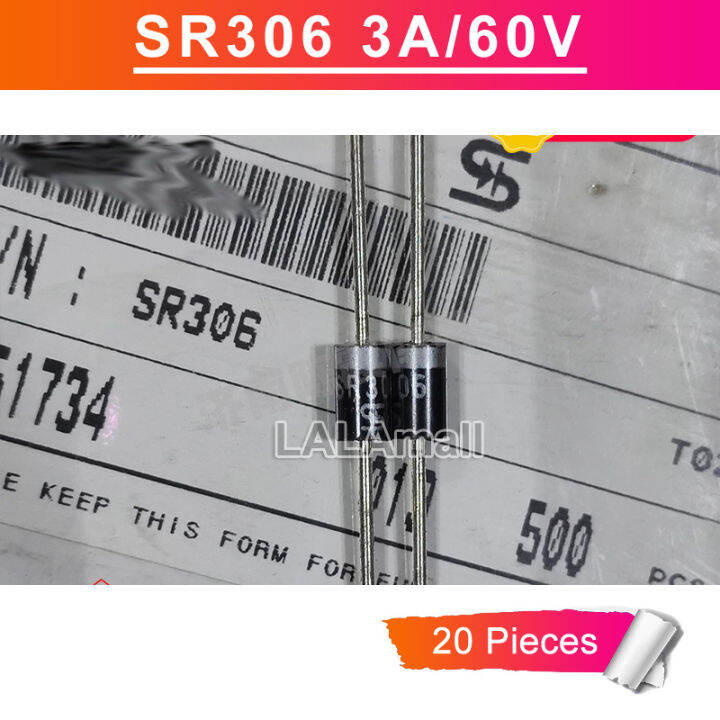 20pcs SR306 Schottky Rectifier Diode 3A/60V new original can replace ...