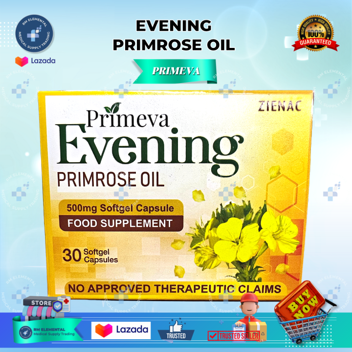 Primeva (Evening Primrose Oil 500mg) 30 softgel Capsules | Lazada PH