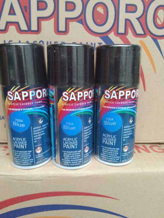 pilok pilox cat spray sapporo 150ml saporo 7004 blue stabilo biru ...