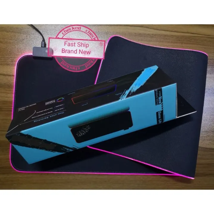 Plain Black XL RGB Led Extended MOUSEPAD 800x300x4mm | Lazada PH