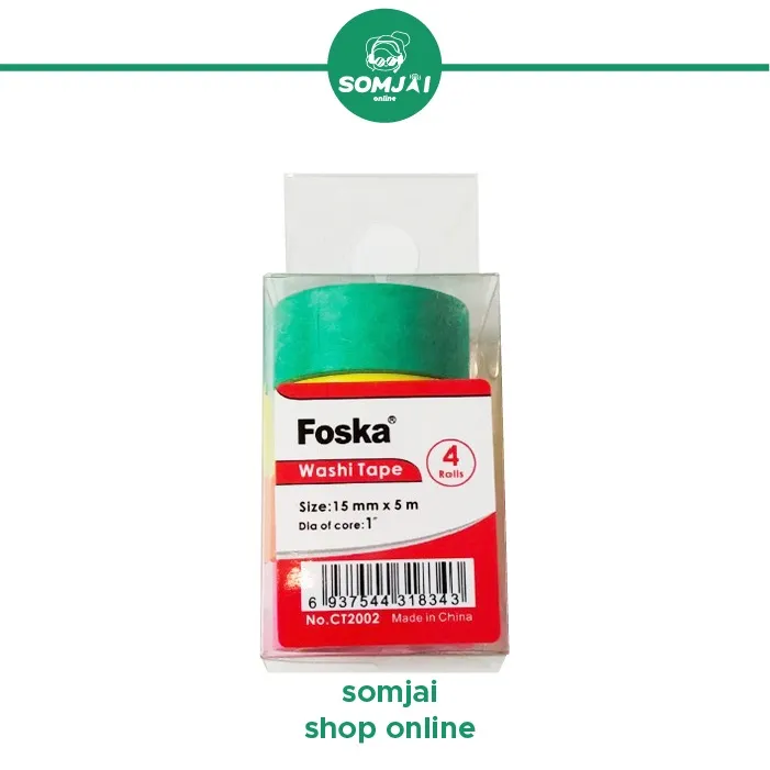Foska - ฟอสก้า Washi Tape สก๊อตเทปวาชิแฟนซีสีพื้น คละแบบ รุ่น CT502 ...