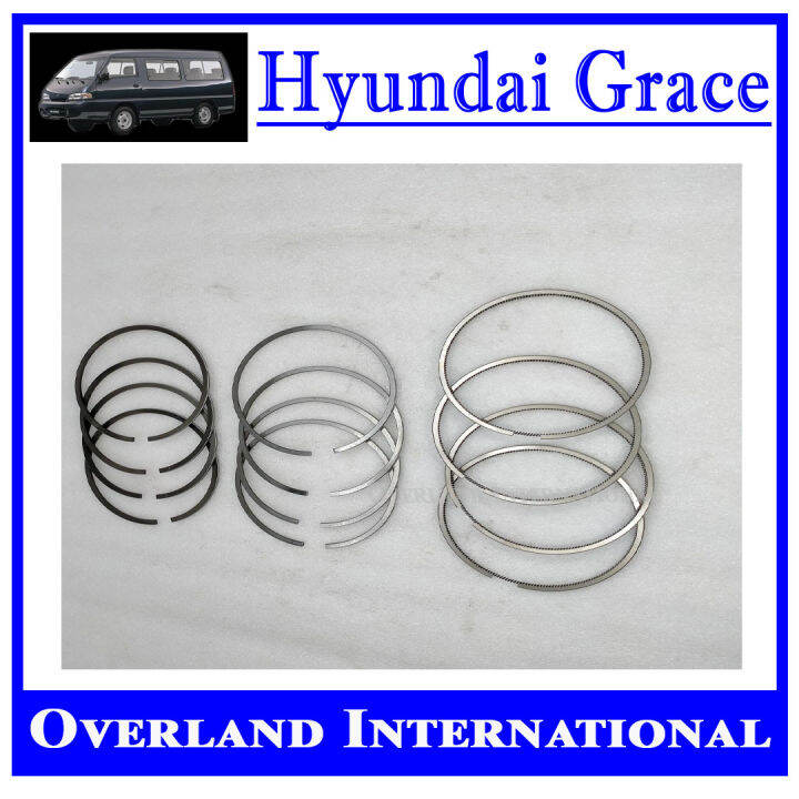 PISTON RING, D4BA, (2x2x3x91mm), For Hyundai Grace, RIK BRAND, MADE IN ...