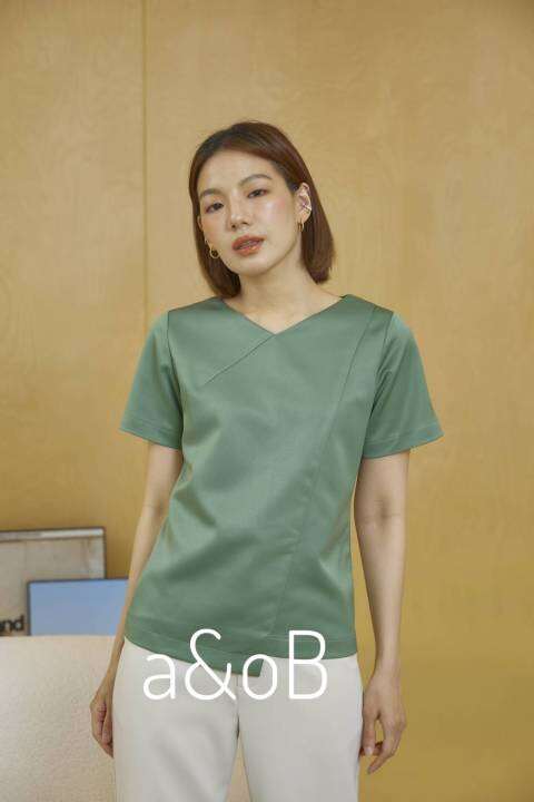 aandoB silky blouse | Lazada.co.th