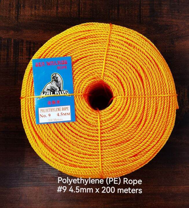 Polyethylene Rope #9 4.5mm 200 meters Golden Yellow | Lazada PH