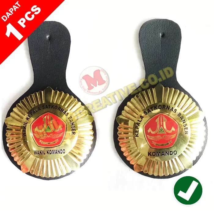 Lencana Pin Banser Lencana Kepala dan Wakil Komando Satkornas Bahan ...