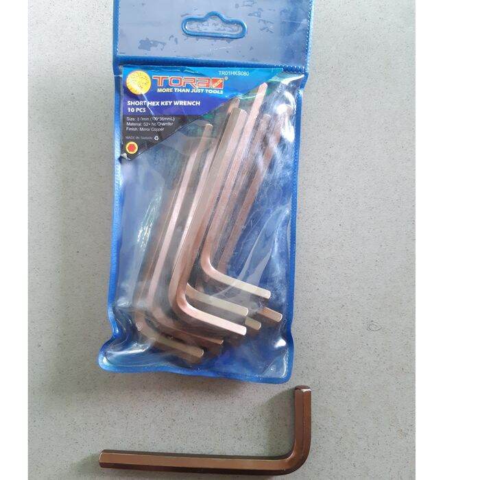Kunci L Panjang / Long Hex MM Key TORA 8 mm MADE IN TAIWAN VALADIUM ...
