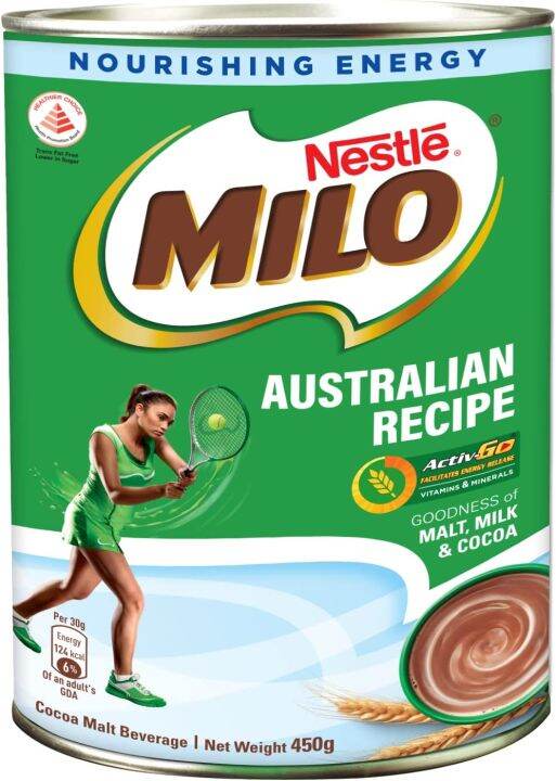 Milo Chocolate Malt Drink Powder with Milk Australian Recipe 450g | Lazada