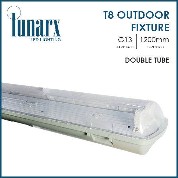 Lunarx T8 Tube Outdoor Fixture Single Tube 600mm Double Ended Wiring ...