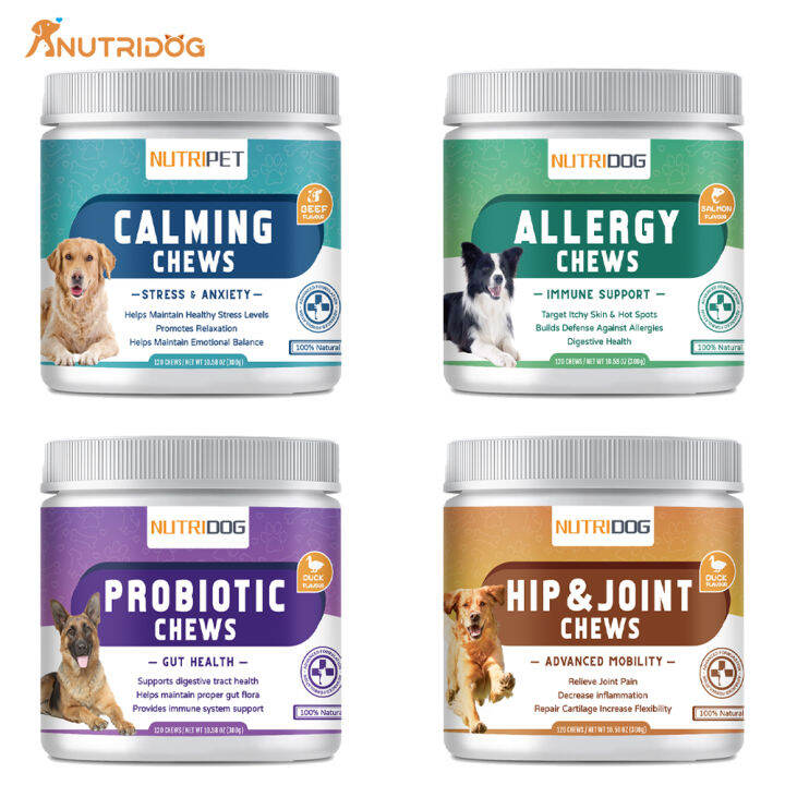 NUTRIDOG 4Pcs Dog Health Kit Pet Joint Chewable Tablets Chewable ...