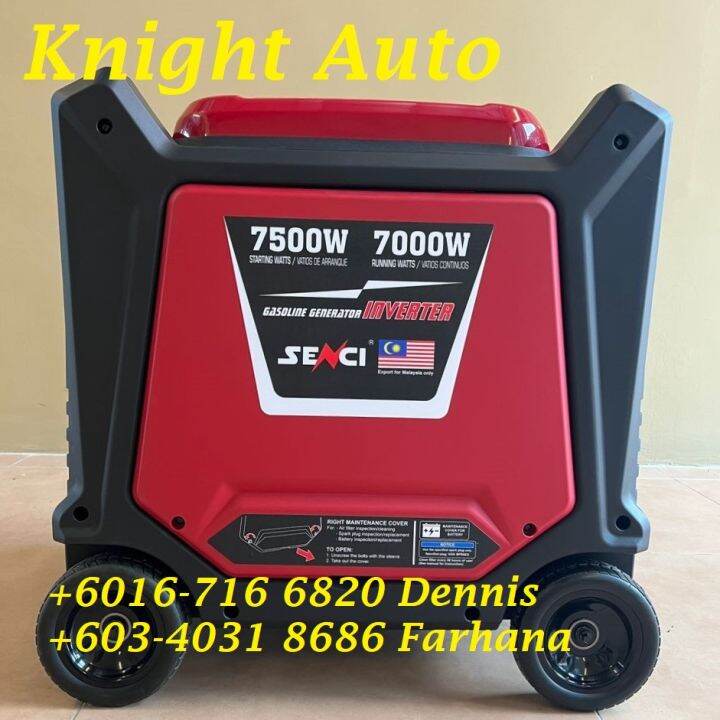 Senci SC8000i (Electric) Inverter Generator c/w Senci SC460 Engine 7kw ...