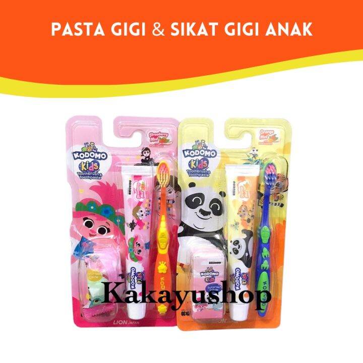 KODOMO Pro Kids 2 in 1 Toothbrush & Toothpaste Koukou - Sikat & Pasta Gigi | Lazada Indonesia