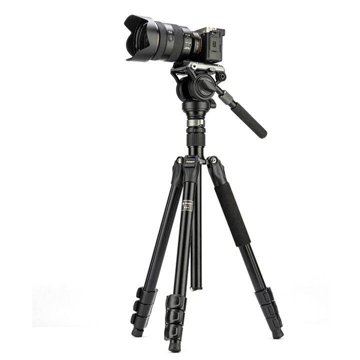 Fotopro S5i Pro 4-Section Tripod Mount with Fluid Drag Head & Head Base ...
