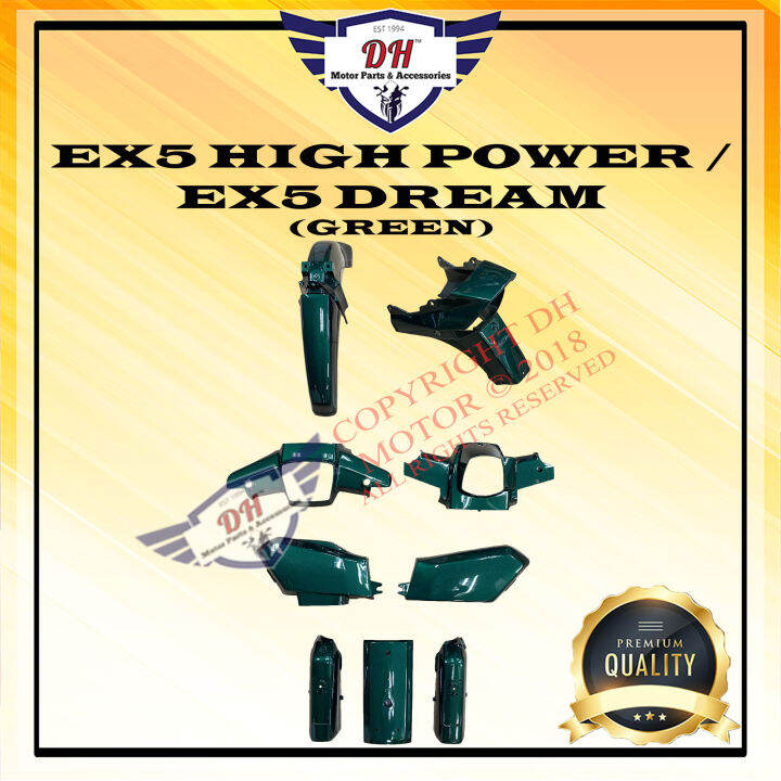 EX5 DREAM / EX5 HIGH POWER (GREEN) COVER SET HONDA | Lazada