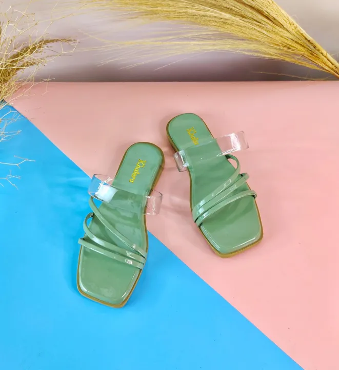 Sandal Flat Perempuan Dewasa Import Kondangan Sendal Wanita Remaja ...