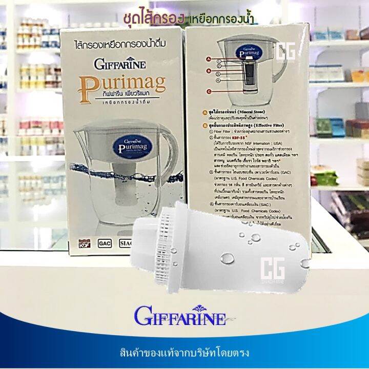 ชุดไส้กรอง ไส้กรองเหยือกกรองน้ำเพียวริแมก กิฟฟารีน เครื่องทำน้ำดื่ม เครื่องกรองน้ำ Giffarine ...