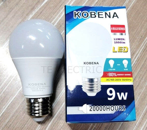 KOBENA 9W E27 LED BULB A60 LIGHT 1000 LUMEN (6500K DAYLIGHT) | Lazada