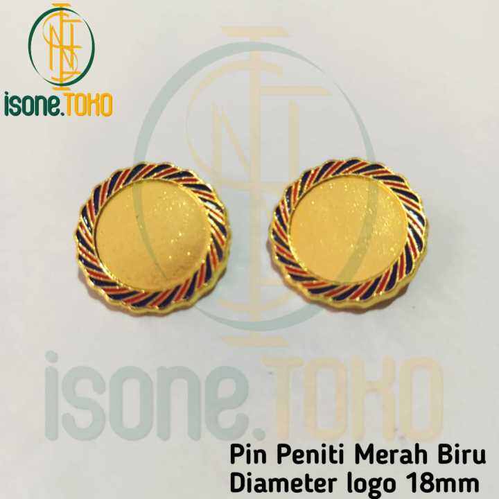 Pin Lingkaran Model Frame Tali Biru Merah Pin Kegiatan Organisasi Pin ...