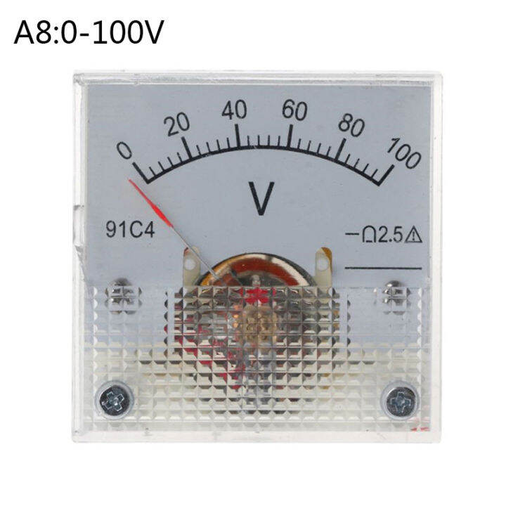 songduanshi 91C4 DC Voltmeter Analog Panel Voltage Meter Mechanical ...