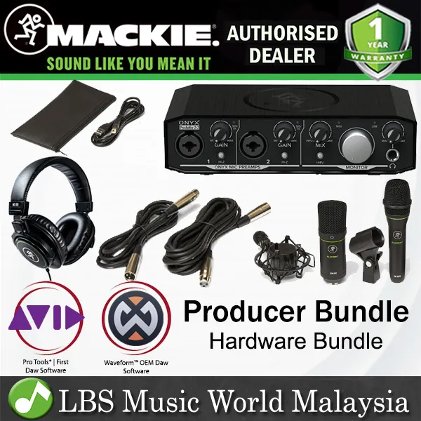 Mackie Producer Bundle with Onyx USB Interface, EM-91C and EM-89D ...