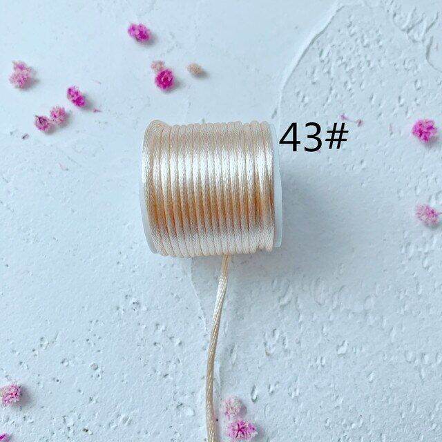 Popular 42 colors 2mmX10m/roll Strong Braided Macrame Silk Satin Nylon ...
