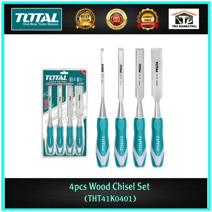 TOTAL wood chisel set THT41K0401 | Lazada PH