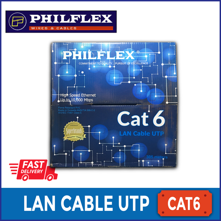 PHILFLEX CAT6 LAN CABLE UTP | Lazada PH