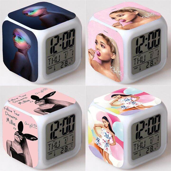 Ariana Grand LED Light Alarm Clock New Cute Colorful Cartoon Alarm ...