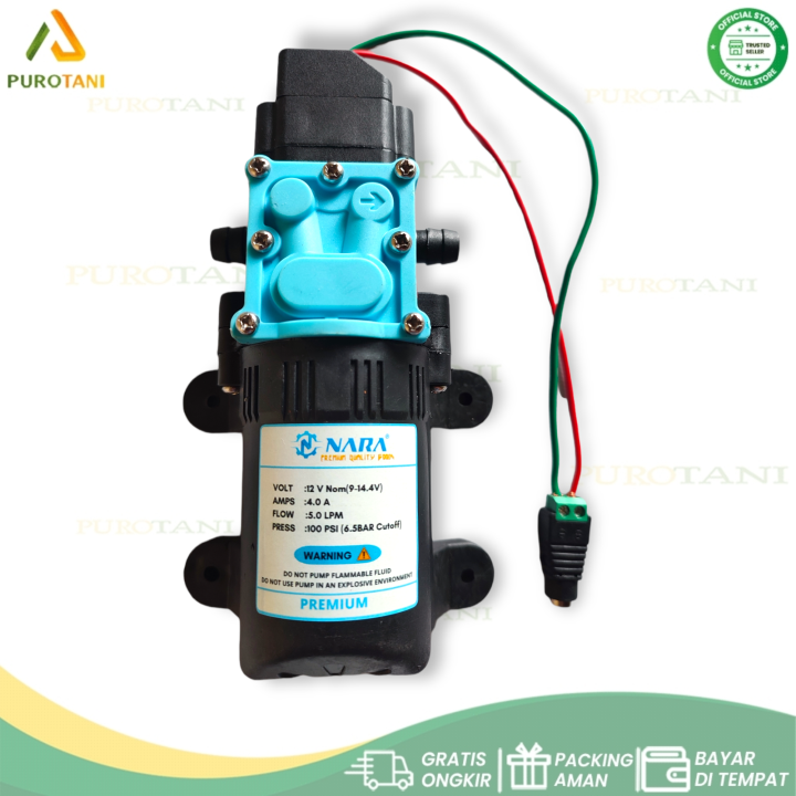 Pompa air dc dinamo dc sprayer elektrik 12v dc 100 psi bonus konektor ...