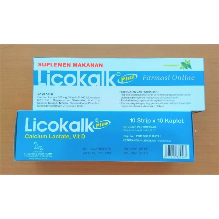 Licokalk Plus Calcium Plus Vitamin D - Box 100 Tablet | Lazada Indonesia