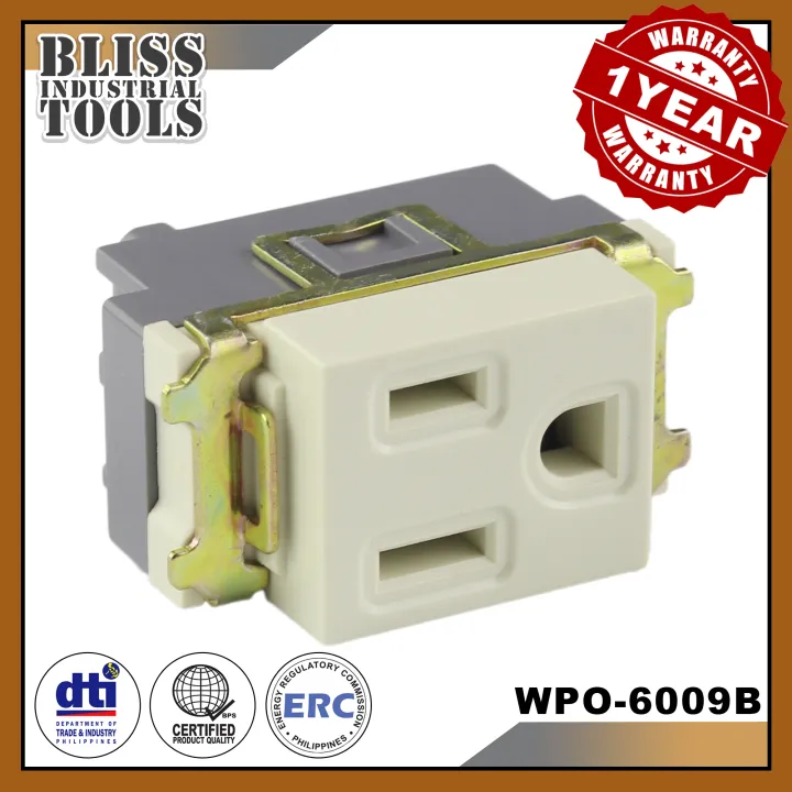 B.I.T. WPO-6009B 1 Gang Outlet American Socket Universal Quick Connect ...