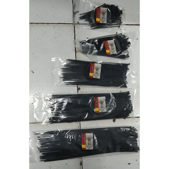 TALI KABEL TIES 200 X 2.0 HITAM RRC PANJANG 20 CM PER PACK ISI 100 ...