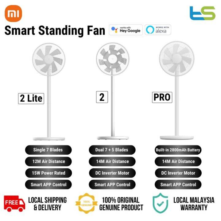 Xiaomi Mi Smart Standing Fan 2 / 2 Lite DC Inverter Adjustable Floor ...