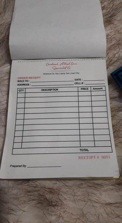 CUSTOMIZED RECEIPT WITH 1 DUPLICATE 1-50 SERIAL NUMBERS | Lazada PH