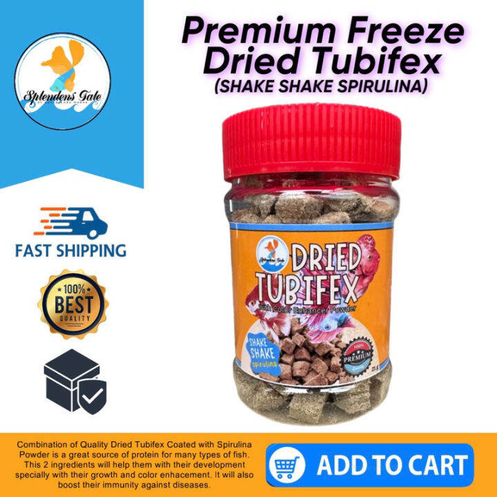 【COD】 Splendens Tale Freeze Dried Tubifex Worms Shake Shake Spirulina ...
