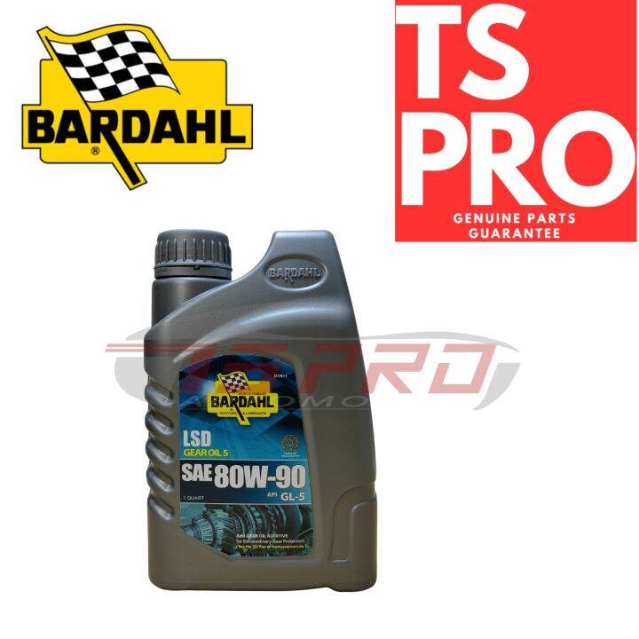 Bardahl Multi-Grade Heavy Duty LSD Gear Oil SAE 80W90 API GL-5 1QUART ...