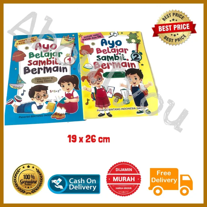 Buku Anak Ayo Belajar sambil BERMAIN TK PAUD jilid 1 / 2 uk MEDIUM | Lazada Indonesia