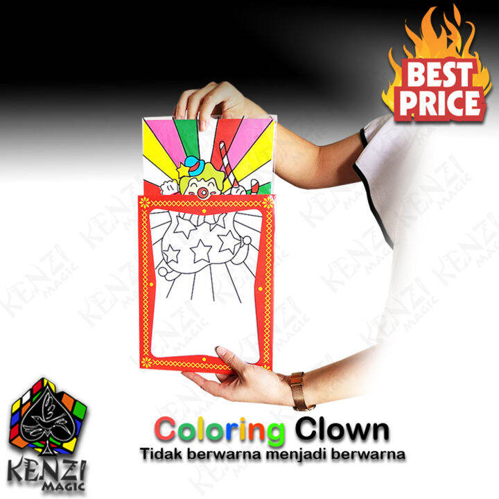 Coloring Clown ukuran Besar - Alat Sulap Badut Warna - Alat Sulap Anak ...