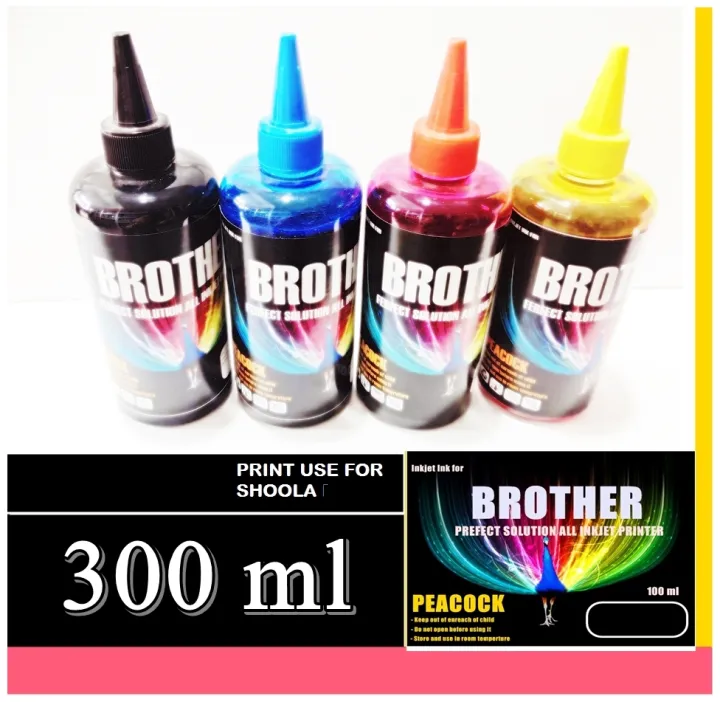 หมึกเติม "PEACOCK" (Shoola) For Brother 300ml เกรดพรีเมียม ใช้เติม ...