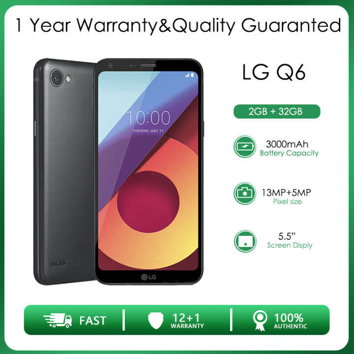 LG Q6 2GB 32GB 13MP กล้องศัพท์5.3นิ้ว Wi-Fi ศัพท์มือถือราคาถูกจัดส่งฟรี Fast CHARGING | Lazada.co.th