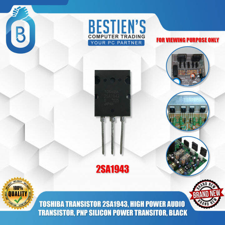 TOSHIBA TRANSISTOR 2SA1943, HIGH POWER AUDIO TRANSISTOR, PNP SILICON ...