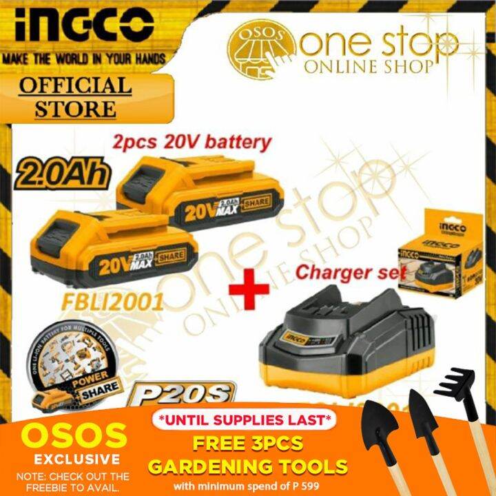 INGCO Fast Intelligent Battery and Charger Starter Kit osos | Lazada PH