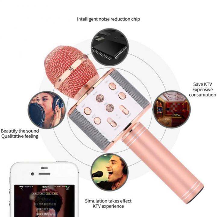 Wireless Karaoke Microphone Bluetoot Micro 3D Bass Karaoke Home K For ...
